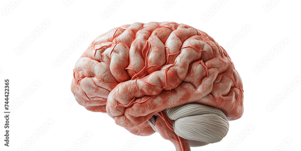Photo & Art Print The lobes of the brain of the human being on a white ...