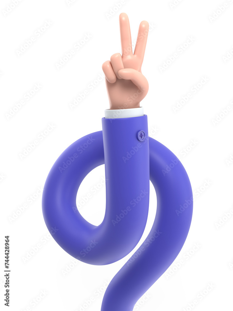 Transparent Backgrounds Mock-up. Two fingers social icon. Cartoon ...