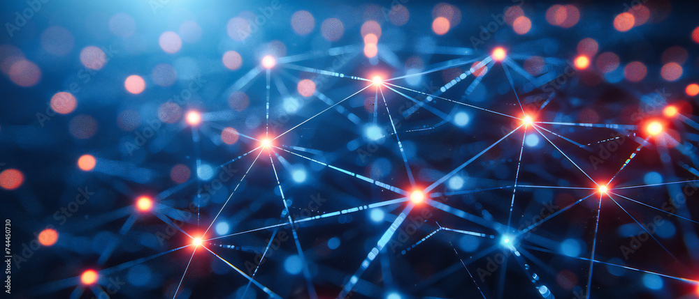 The digital networks web, a complex matrix of connectivity and data ...