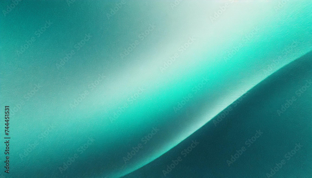 Teal green blue grainy color gradient background glowing noise texture ...