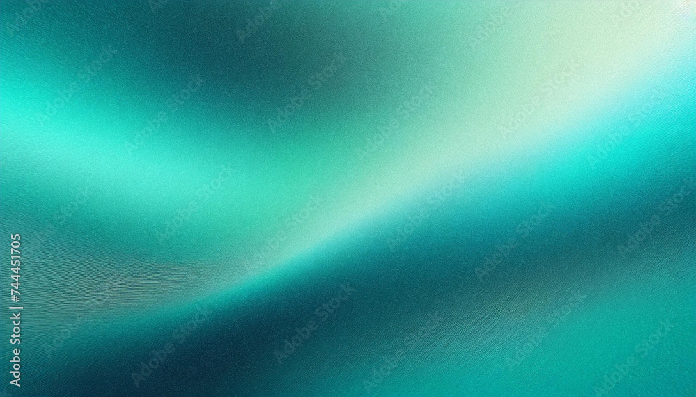 Teal green blue grainy color gradient background glowing noise texture ...