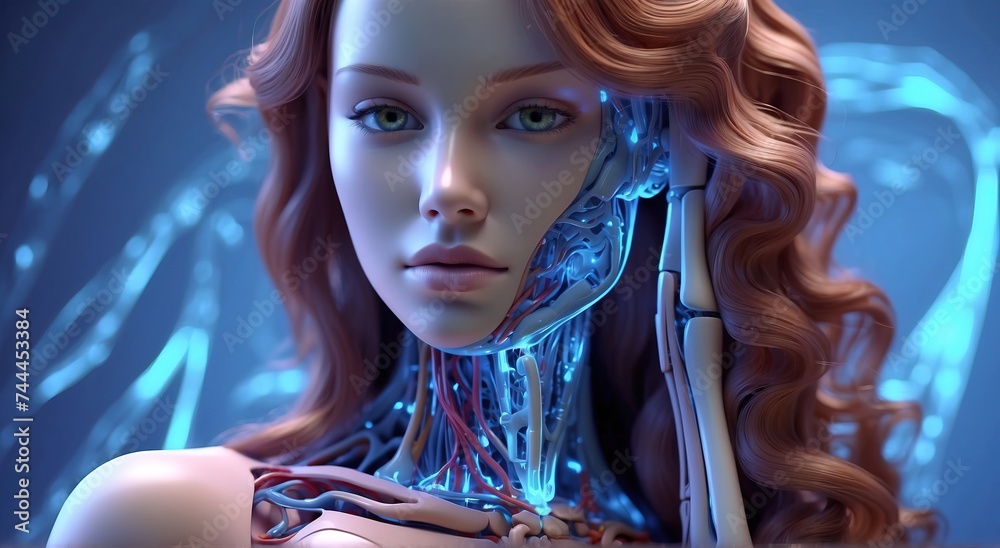 Anatomy of human's body inside the female body Stock Illustration ...