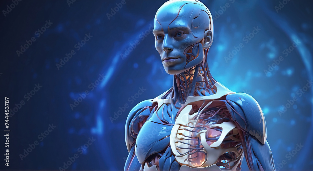 Anatomy of human's body inside the male body Stock Illustration | Adobe ...