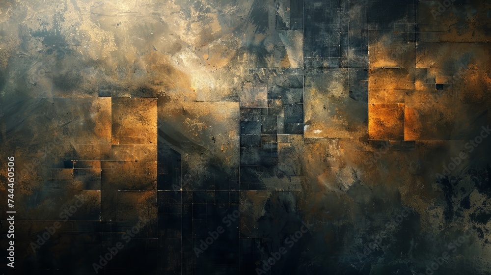 Unveil the digital depths of abstract art, where layers and textures ...
