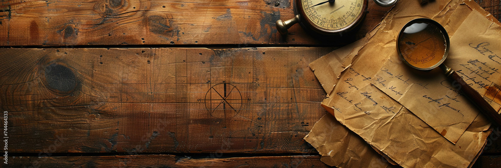 Forensics concept with magnifying glass searching for clues. forensic ...