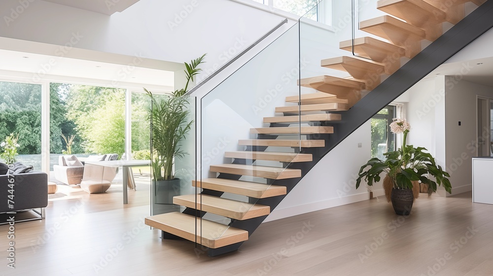 Floating Staircase Install a sleek and modern floating staircase ...