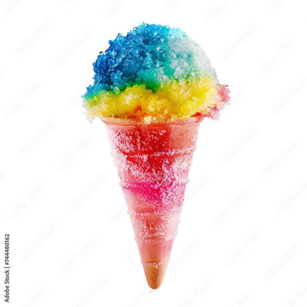 Snow Cone, transparent background, isolated image, generative AI Stock ...