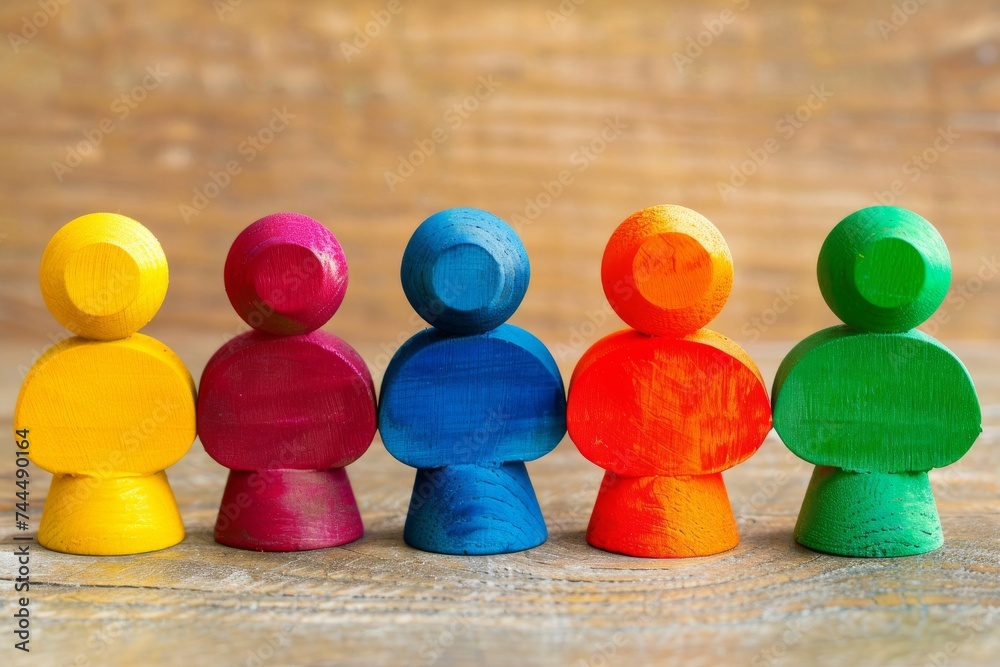 LGBTQ Pride avant garde. Rainbow multicultural colorful friendship ...