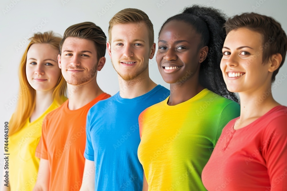 LGBTQ Pride ruby. Rainbow interculturalism colorful troop diversity ...