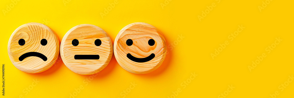 mood symbols from sad to happy - positive thinking, mental health ...