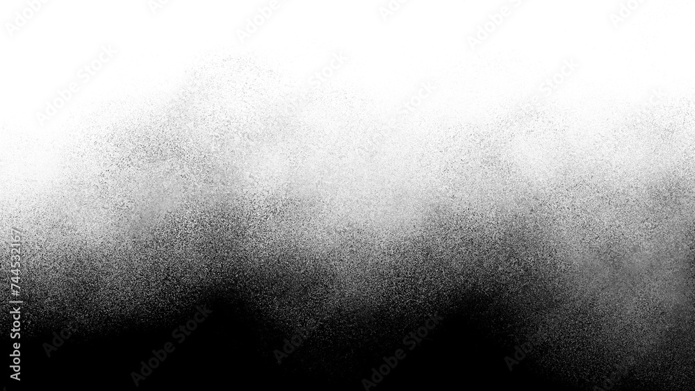 Black noise grain transparent gradient background. Dust effect with ...