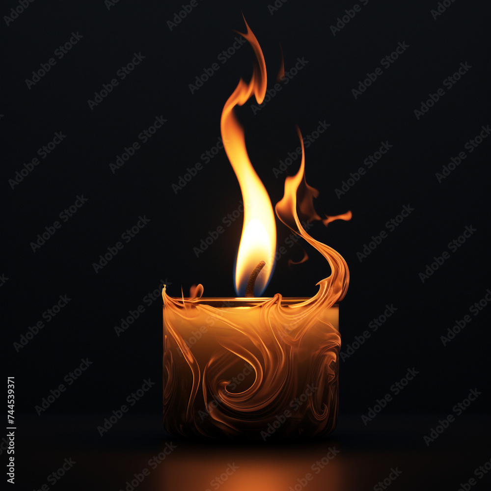 candle flame, photo realistic, transparent background сreated with ...
