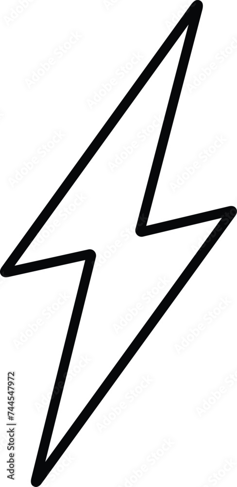 Thunderbolt line flash. lightning bolt icon. Electric power symbol ...