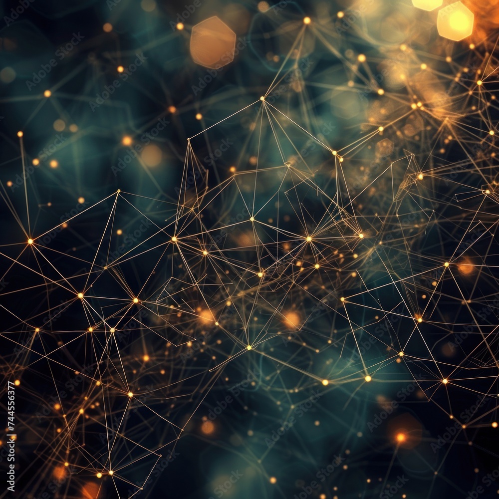 Digital abstract art connectivity between network molecular codes ...