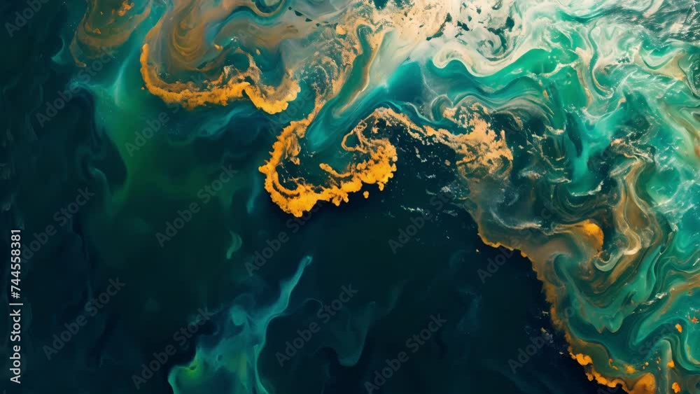 A series of satellite images depicting the effectiveness of an oil ...