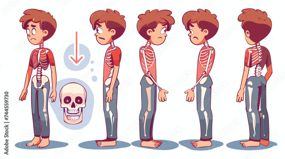 Human Body Bone Joint Pains cartoon vector illustration Stock Vector ...