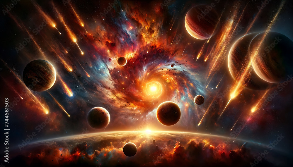 Cosmic Spectacle of Planets, Meteor Showers, and a Galactic Vortex ...