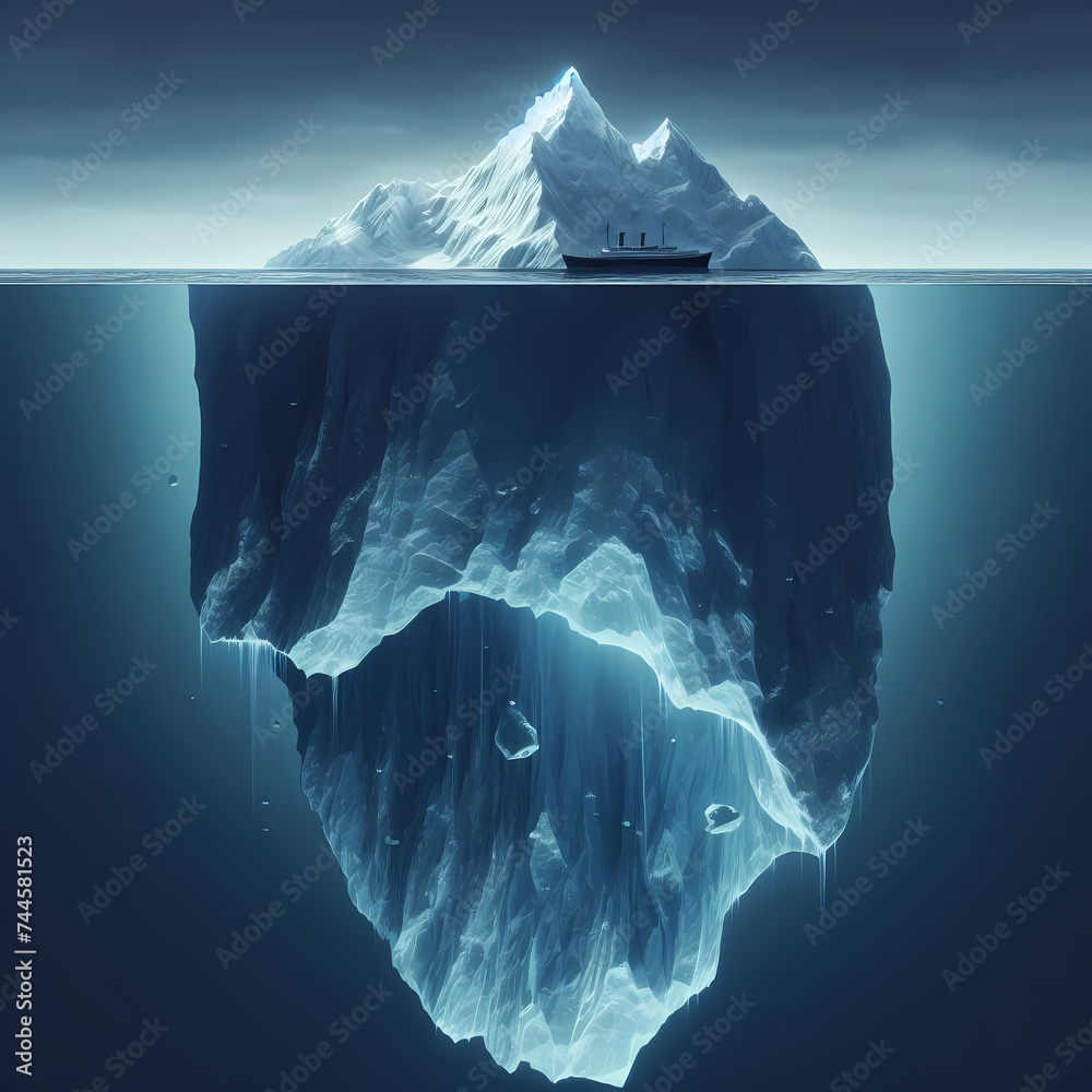 the concept of the dark web using an iceberg metaphor, generative ai ...