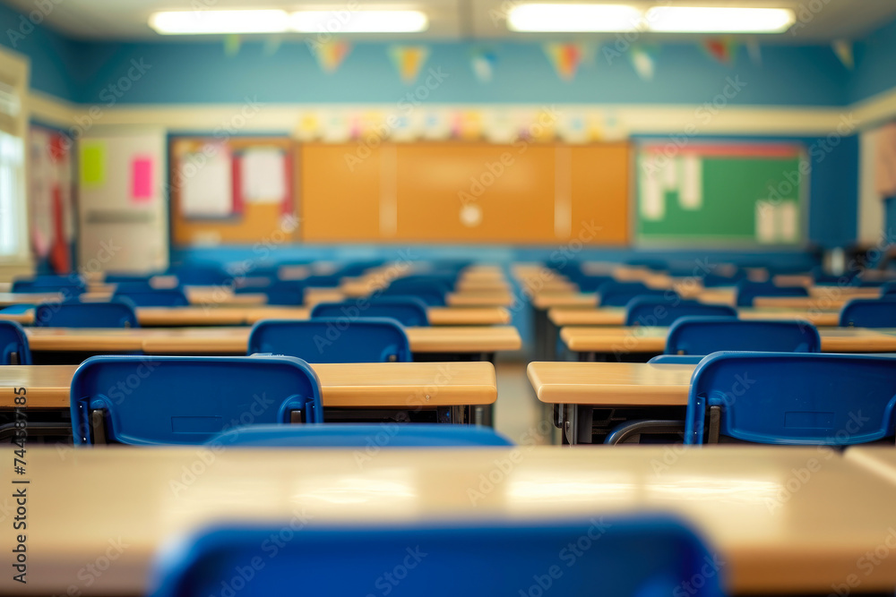 Quiet Classroom Setting with No Distractions Stock Photo | Adobe Stock