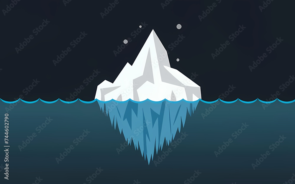 the concept of the dark web using an iceberg metaphor, generative ai ...