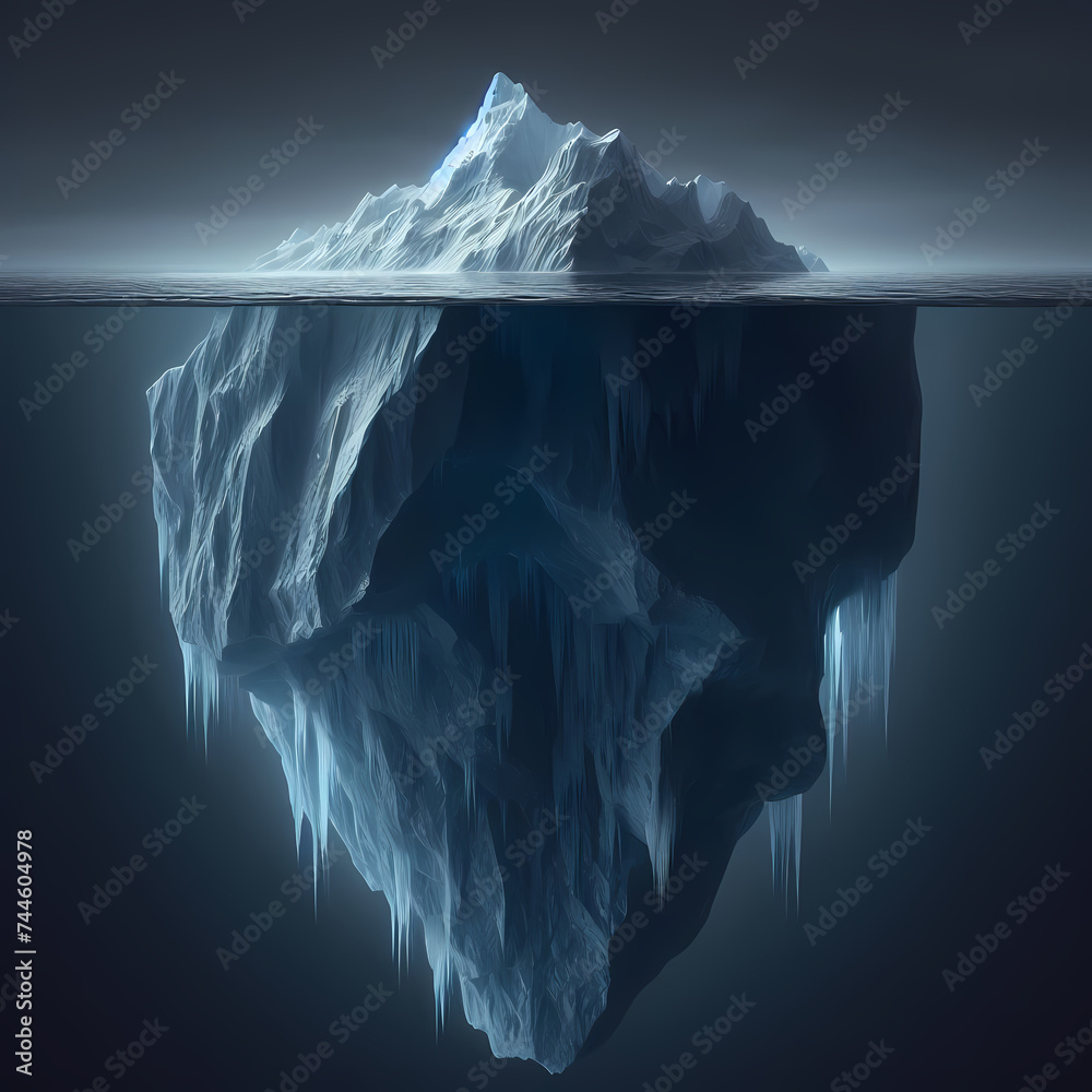 the concept of the dark web using an iceberg metaphor, generative ai ...
