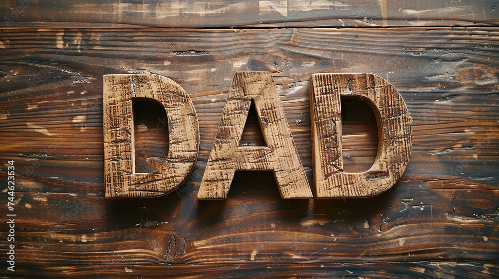 Happy Father’s Day dad text with wooden text dad writing, copy space ...