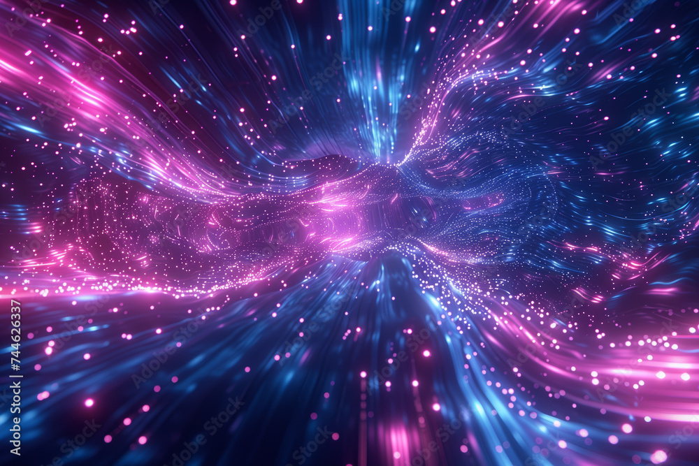 Hyperspace Travel Through Starfield in Deep Space. Dynamic ...