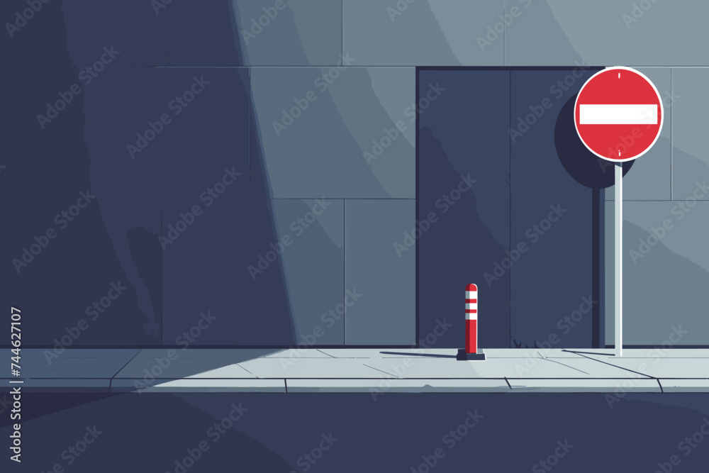 Vetor de Prohibited Entry: Warning Sign Against Unauthorized Access ...