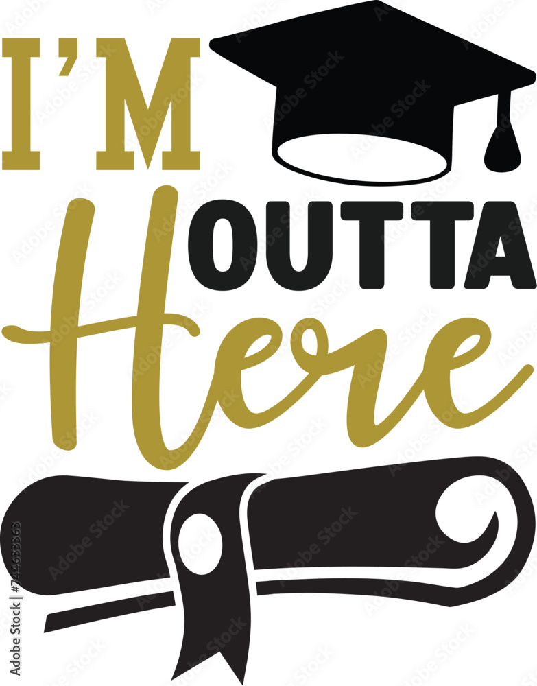 Graduation EPS File easy editing Stock Vector | Adobe Stock