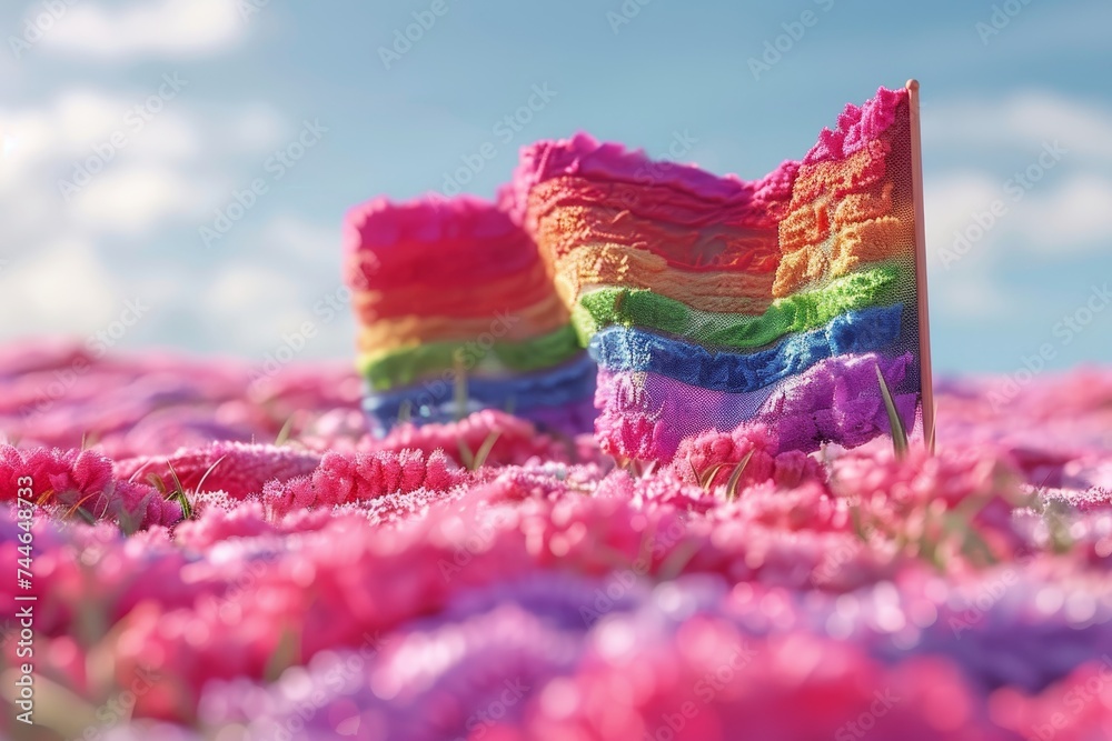 LGBTQ Pride pronoun respect. Rainbow marginalized communities colorful ...