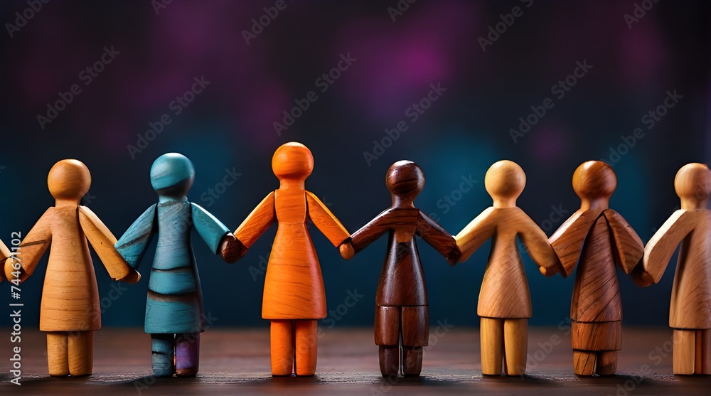 Multiracial group from different countries holing hands together ...
