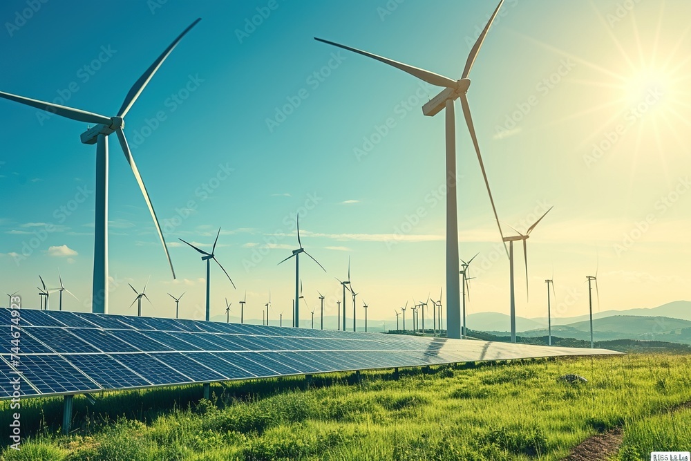 Eco-Friendly Energy Solutions: Solar Panels and Wind Turbines,Green ...