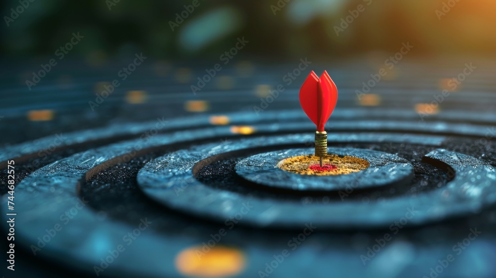 set goals for work. dart aiming at the target center business. goal ...