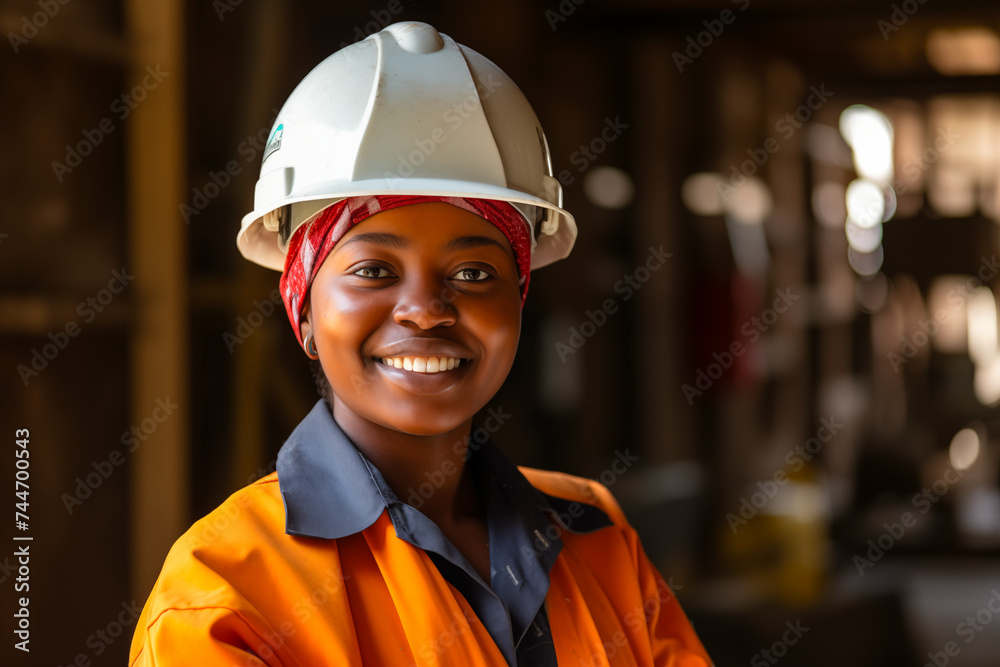 A portrait of a proud, strong, and skilled female African American ...