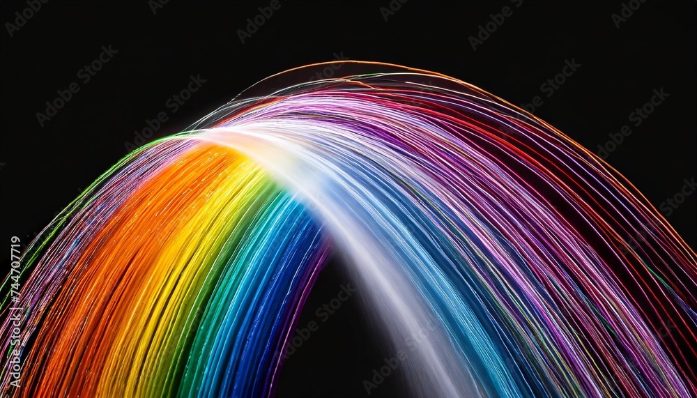 rainbow on isolated transparent background effect after rain abstract ...