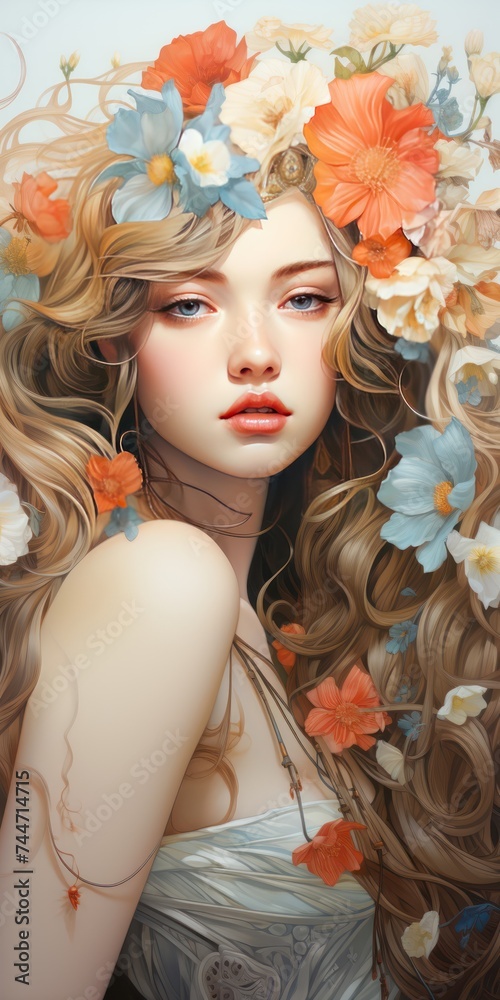 High Resolution Fairy Princess Portrait with Detailed Digital Painting ...