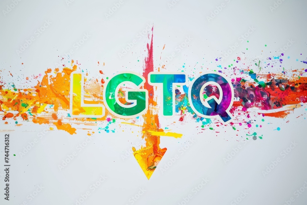 LGBTQ Pride enhanced self esteem. Rainbow interpolate colorful equal ...