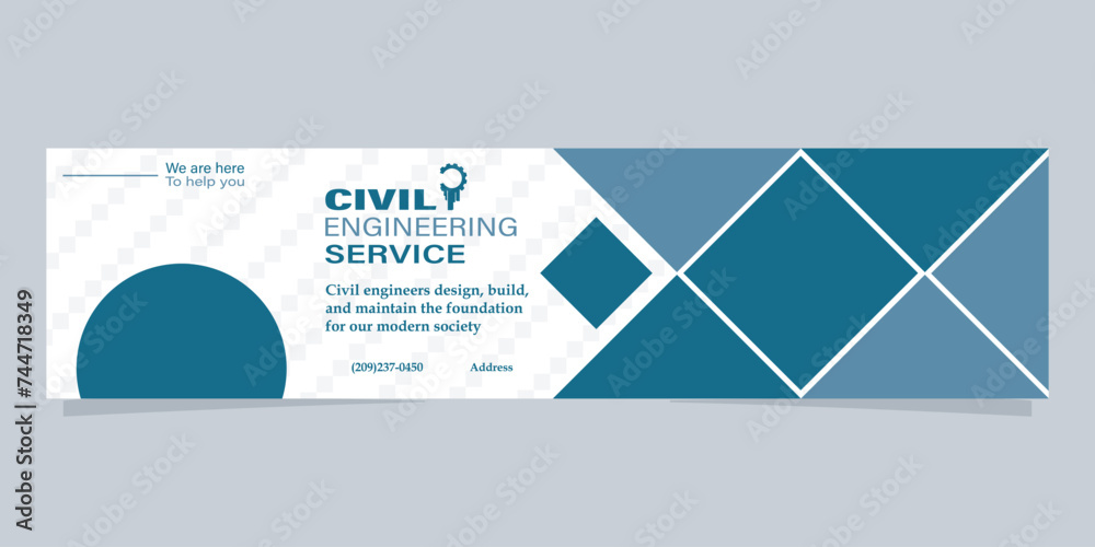 Digital marketing linkedin cover, Modern abstract technology linkedin ...