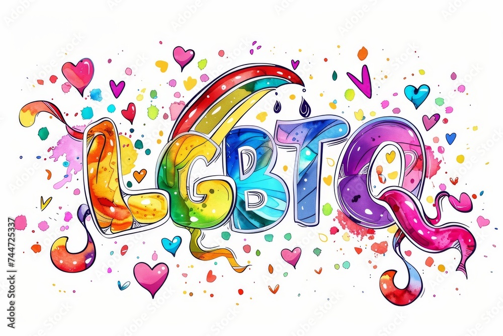 LGBTQ Pride non discrimination. Rainbow venusian colorful pictorial ...