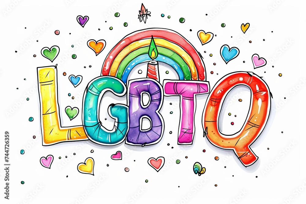 LGBTQ Pride cyber freedom. Rainbow gender acceptance colorful ...