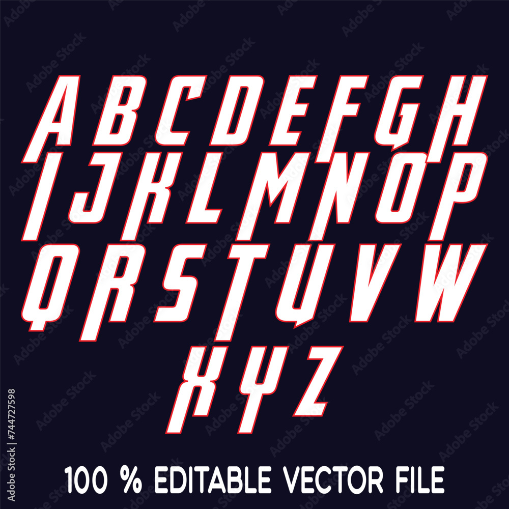 Classic college font. Vintage sport font in american style for football ...