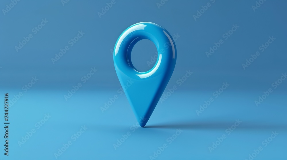 The perfect 3d map pointer on vibrant blue background | stunning adobe ...
