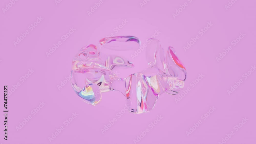 Vidéo Stock looped 3d animation spherical waves of a molecule structure ...