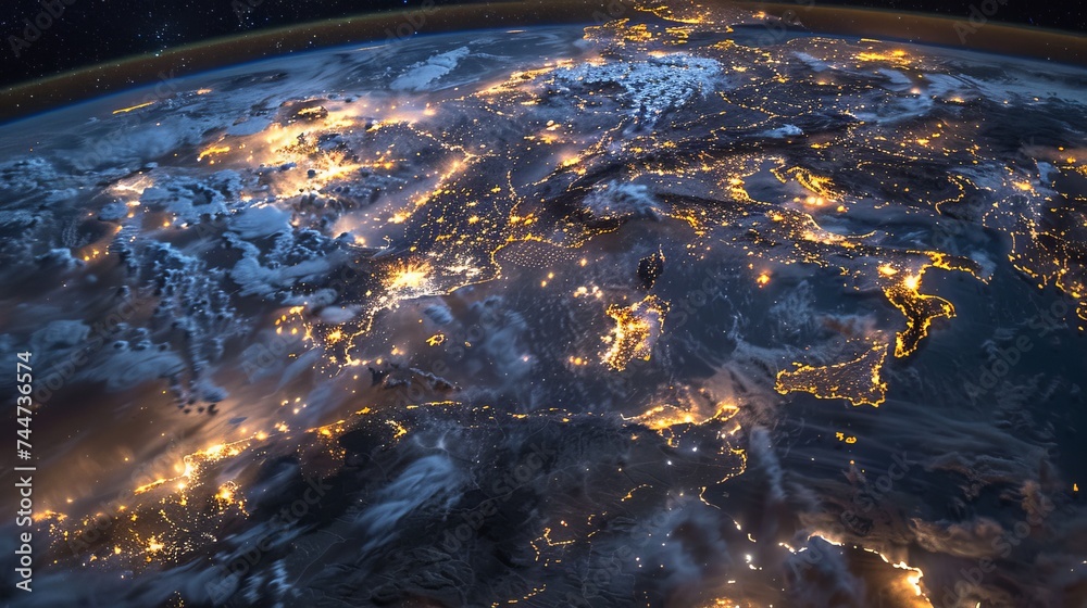 Nighttime radiance: mesmerizing hd satellite image captures earth's ...