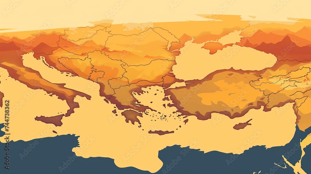 Explore boundless possibilities: vibrant country map flat background ...