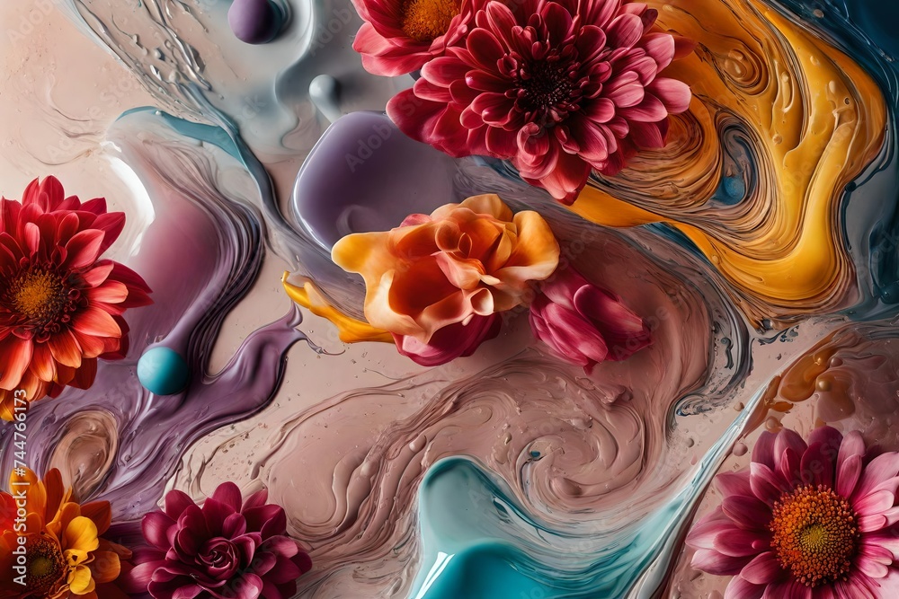 An aesthetically pleasing HD image portraying the graceful interaction ...