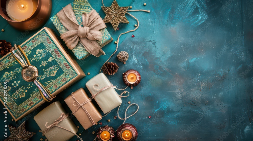 Eid Mubarik celebration theme backgrounds with text space, Islamic ...