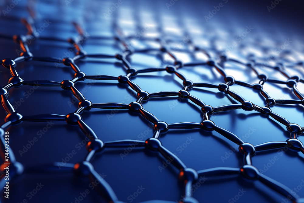 Graphene Hexagonal Lattice Nanostructure Made Of Carbon Atoms Graphene