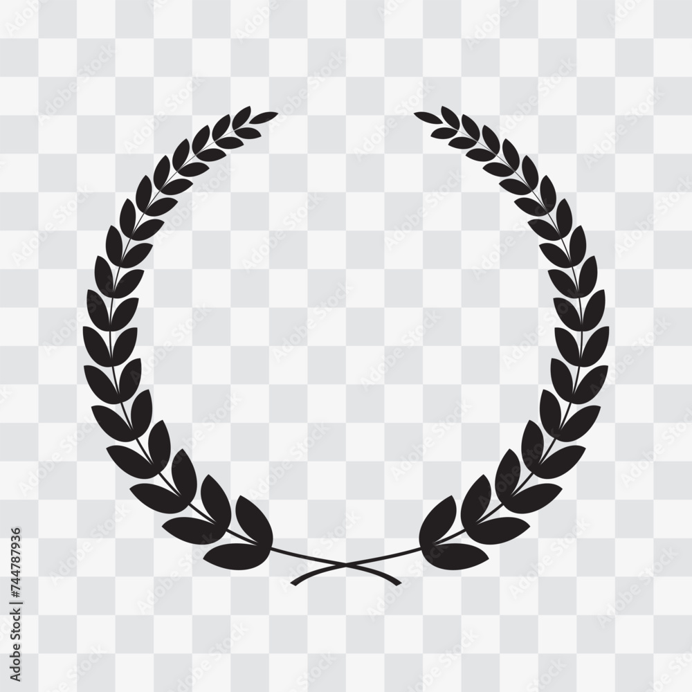 Laurel wreath award vector, icon. Vector illustration of wreaths ...
