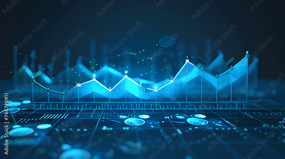 Data concept with digital financial chart graphs and diagrams. Stock ...